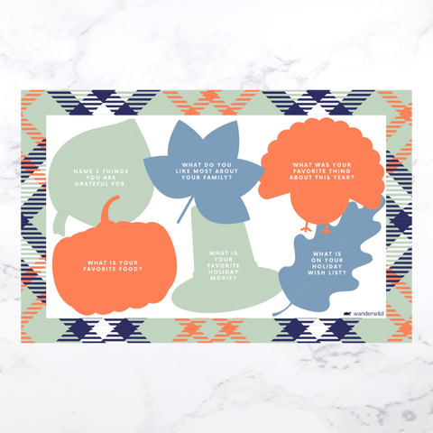 Printable: Fall Conversation Placemats – WANDERWILD CO
