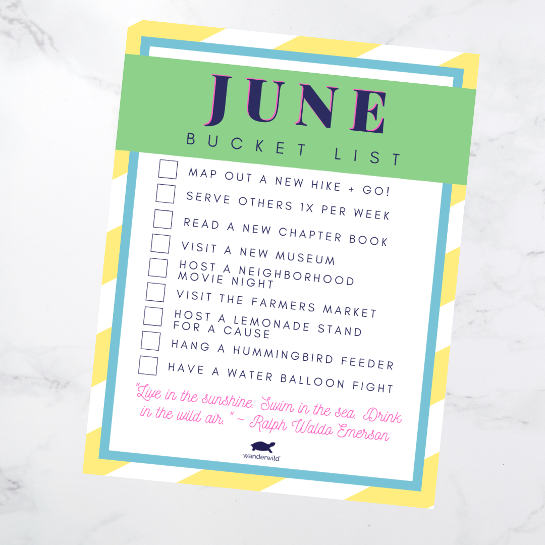 Printable: June Bucket List – WANDERWILD CO