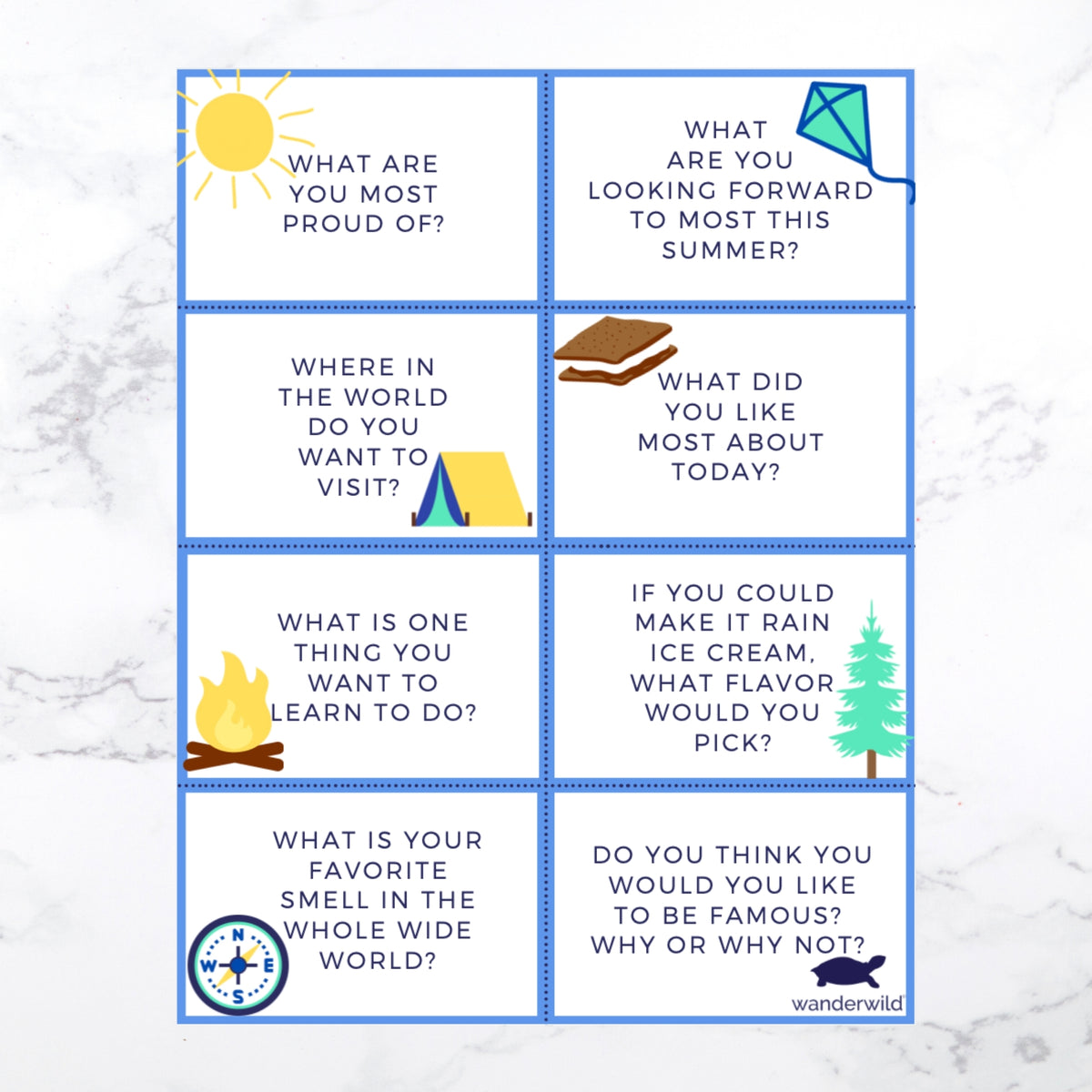 Printable: Campfire Conversation Cards – WANDERWILD CO